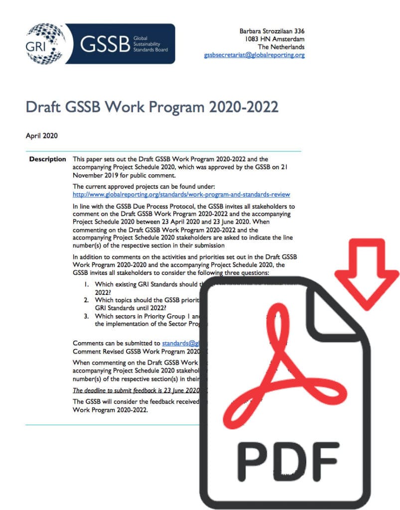 Have your say about GSSB's revised Work Program for 2020-2022 ...