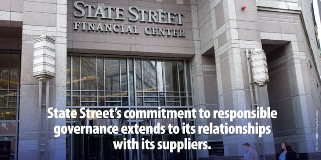 Case study: How State Street promotes sustainability across its supply ...